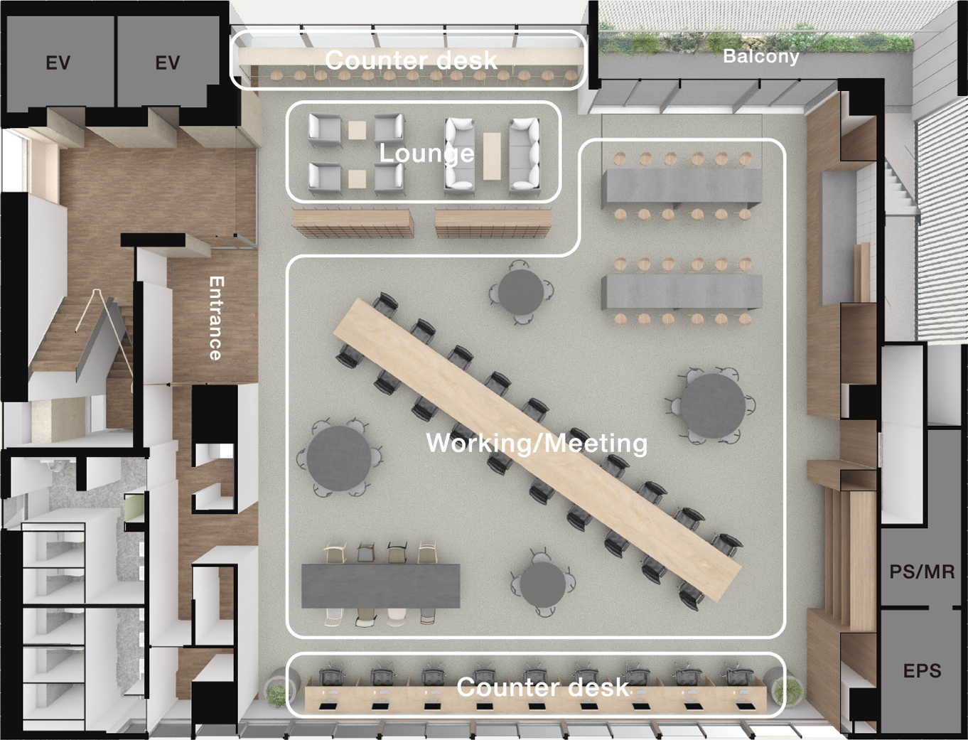 レブゾ（REVZO）のオフィスフロアプランや推奨人数、広さを解説【東京都内】 - ハイッテ by 株式会社IPPO