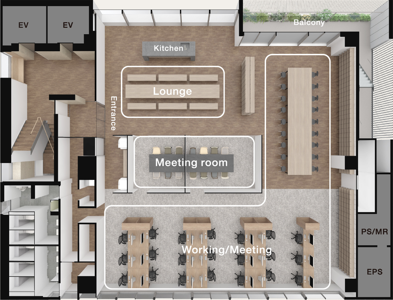 レブゾ（REVZO）のオフィスフロアプランや推奨人数、広さを解説【東京都内】 - ハイッテ by 株式会社IPPO